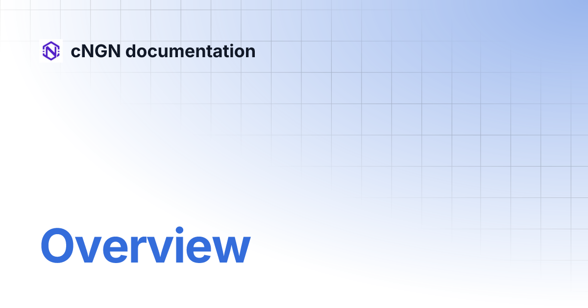 Overview | cNGN documentation